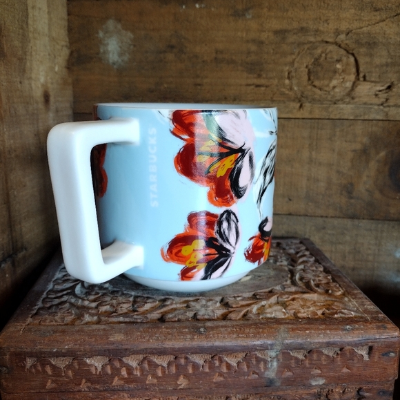 Starbucks | Dining | Starbucks 29 Peony Swirl Ceramic Stackable Mug 14 ...